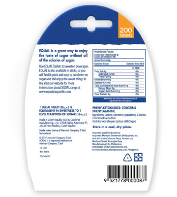 Equal Classic Zero Calorie Sweetener Tablets - Equal® Philippines